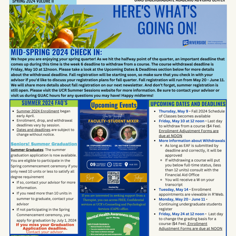 CNAS Undergraduate Academic Advising Center | Guiding Your Academic Success